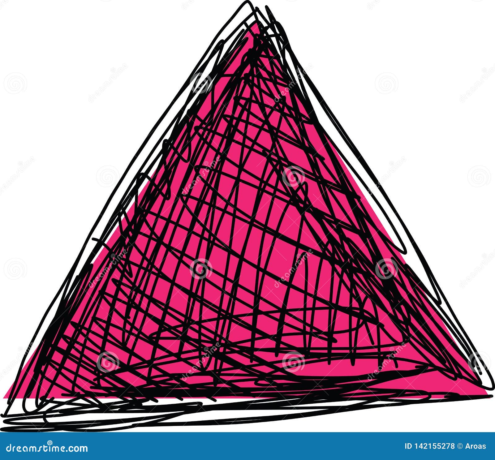 Sketch of triangle stock vector. Illustration of icon - 142155278