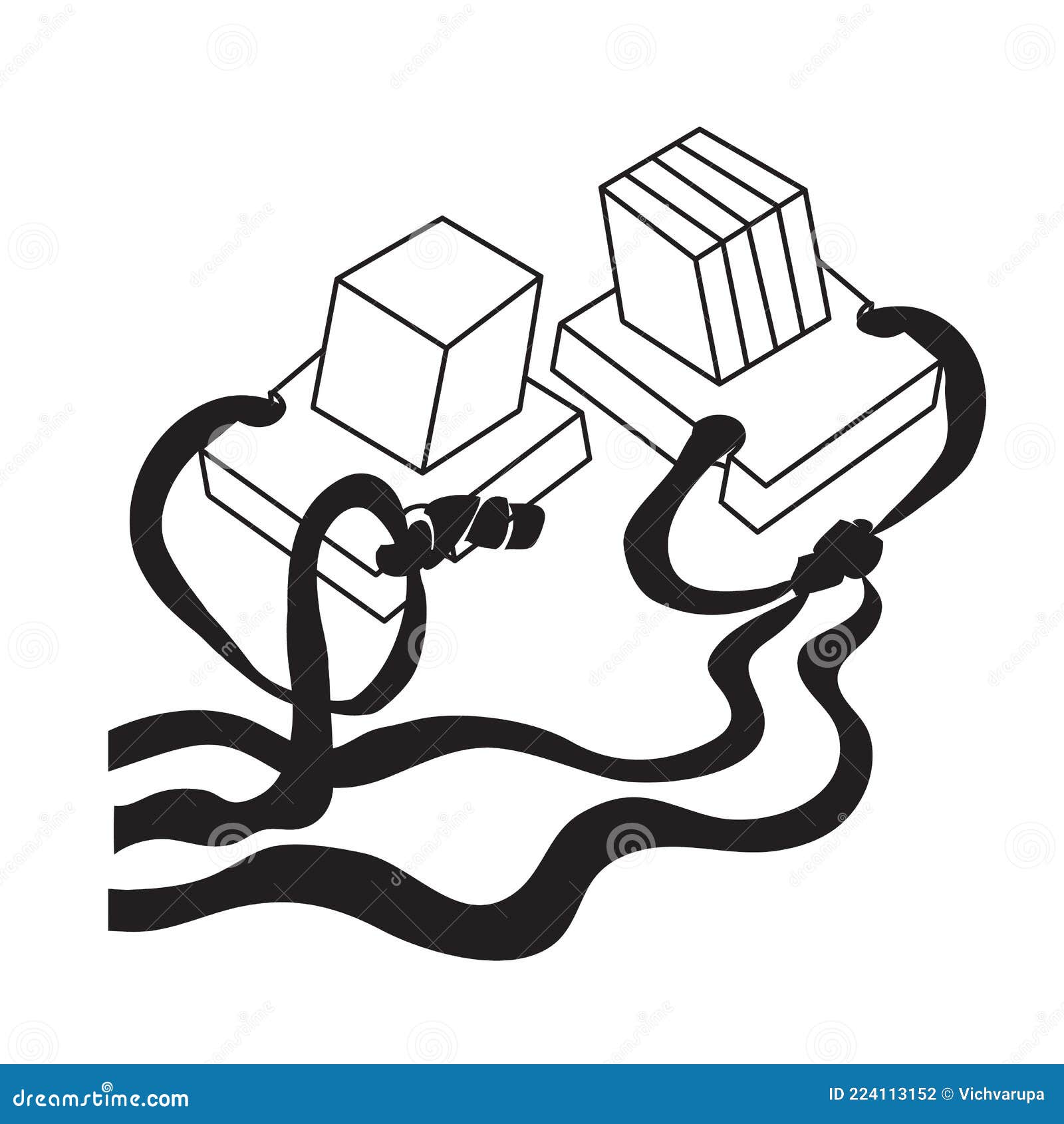 Set Of Tefillin Cartoon Icon Design Template With Various Models ...