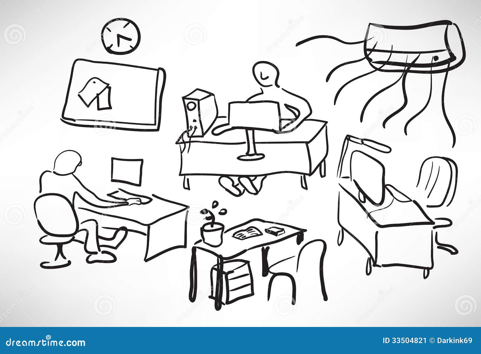 Sketch of a typical day stock vector. Illustration of group - 33504821