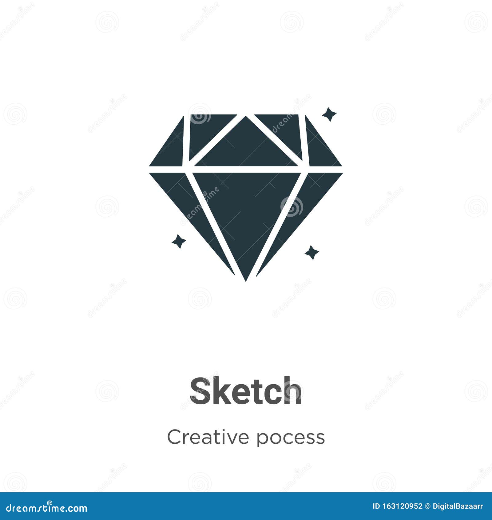 Sketch Vector Icon on White Background. Flat Vector Sketch Icon Symbol ...