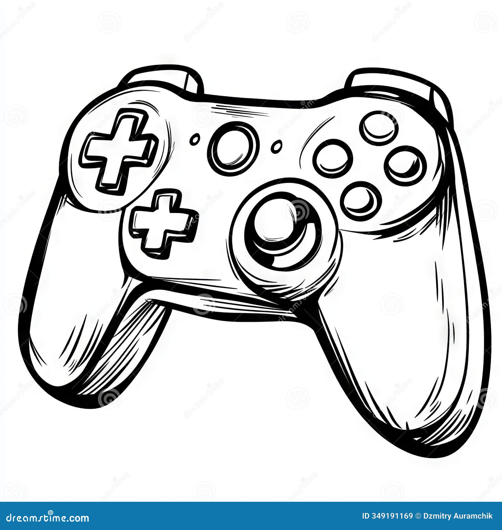 A Sketch of a Video Game Joystick, Symbolizing a Gamer S Controller ...
