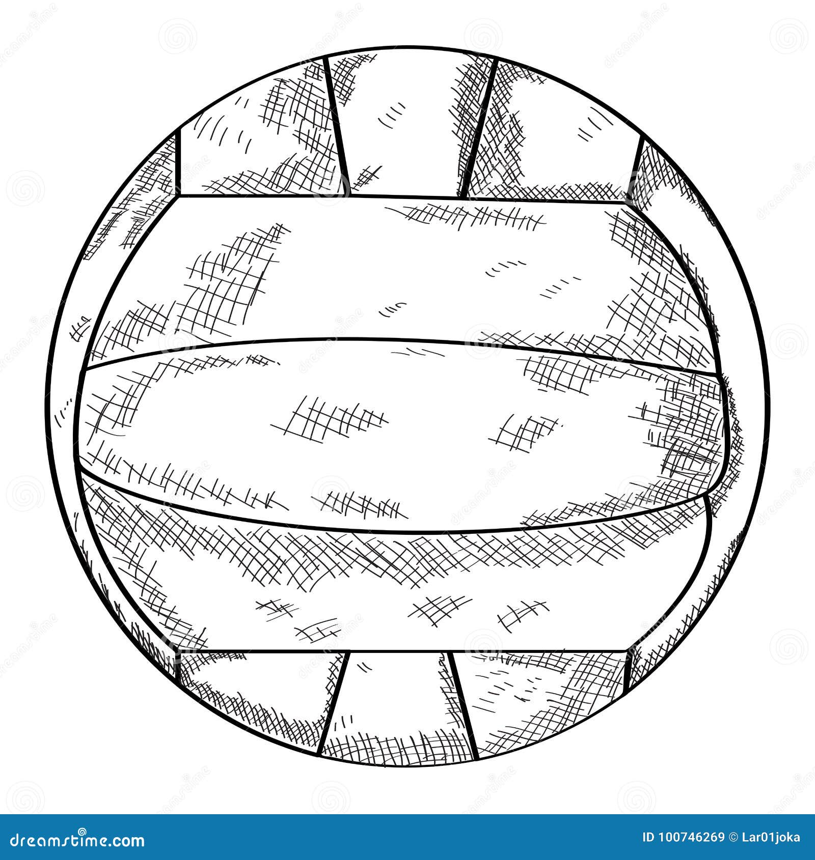 Sketch of a Volleyball Ball Stock Vector - Illustration of retro ...