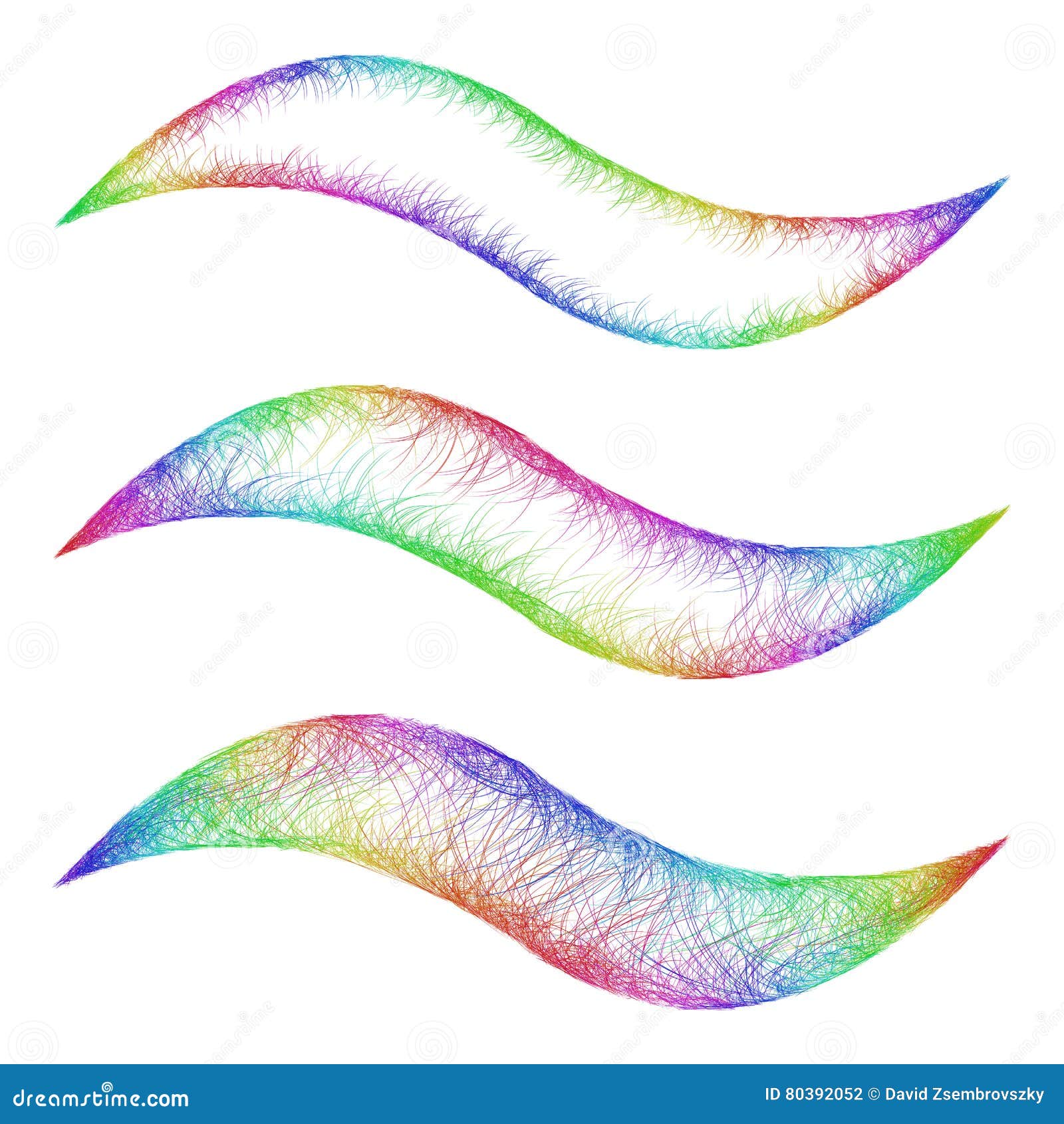 Sketch Wave Line Graphic Design Element Set Stock Vector - Illustration ...