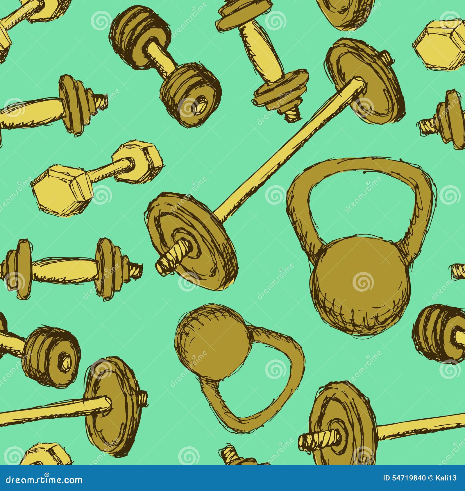 Sketch Weights in Vintage Style Stock Vector - Illustration of colorful ...