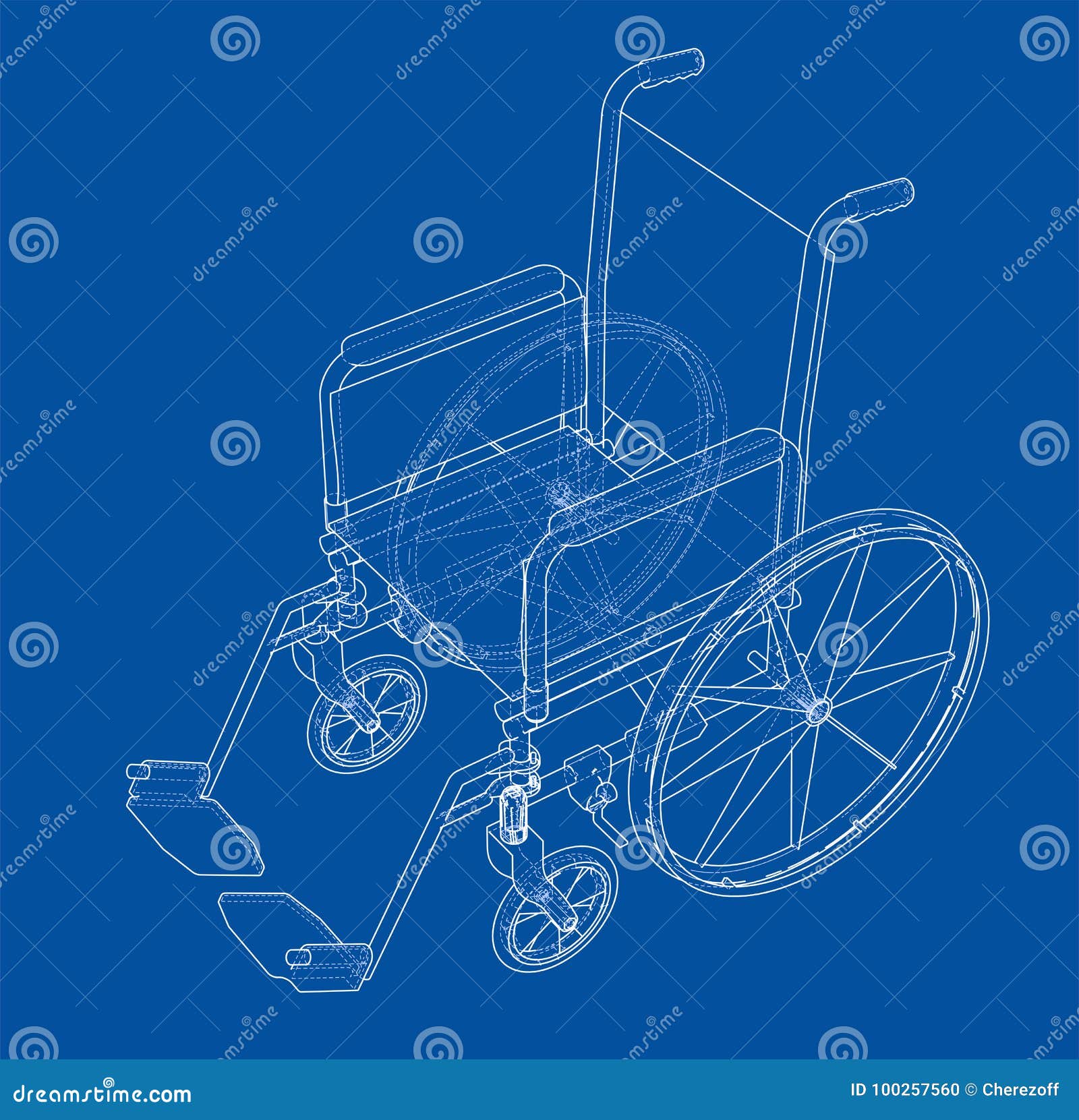 Sketch of Wheelchair. Vector Stock Vector - Illustration of digitally ...
