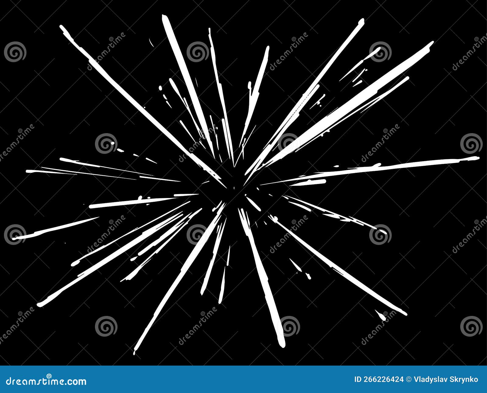 Sketch with White Sparks on a Black Background. Stock Vector ...