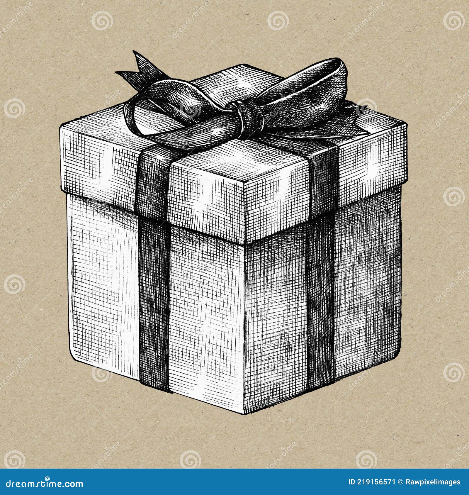 Present Box Drawing
