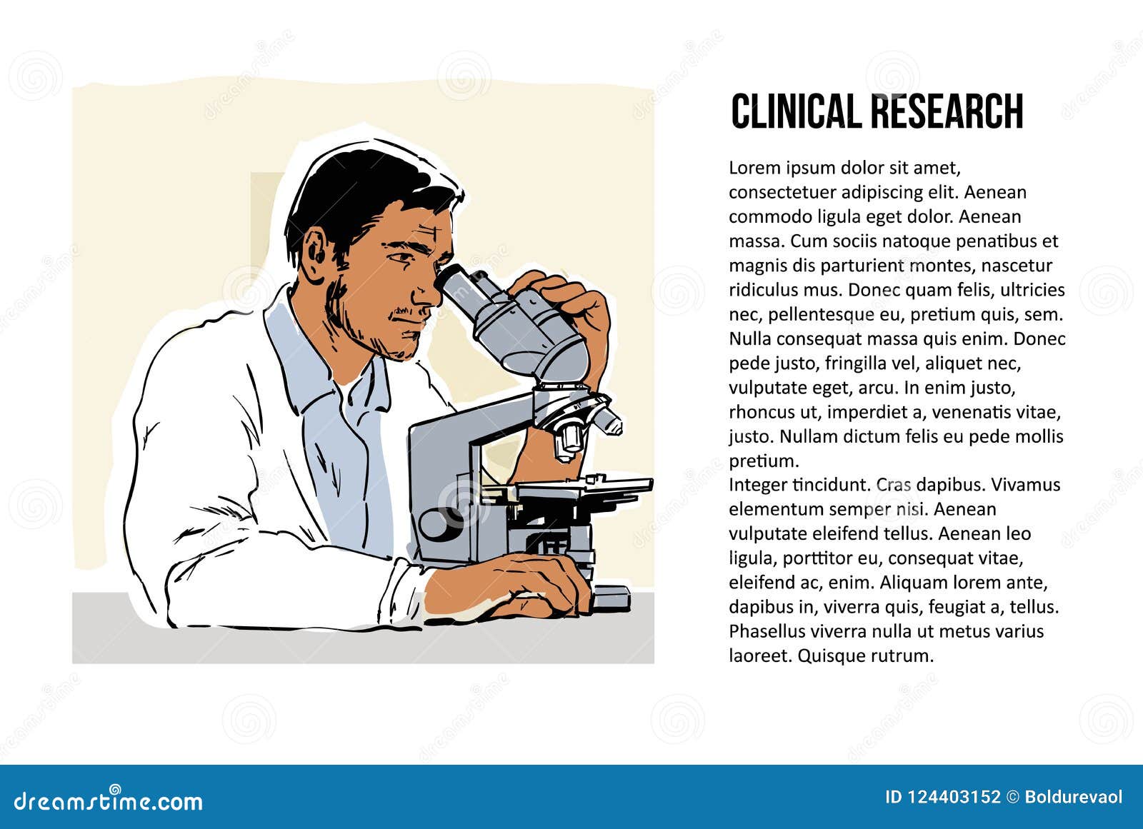 Clinical Research Background In Realistic Style With Microscope ...