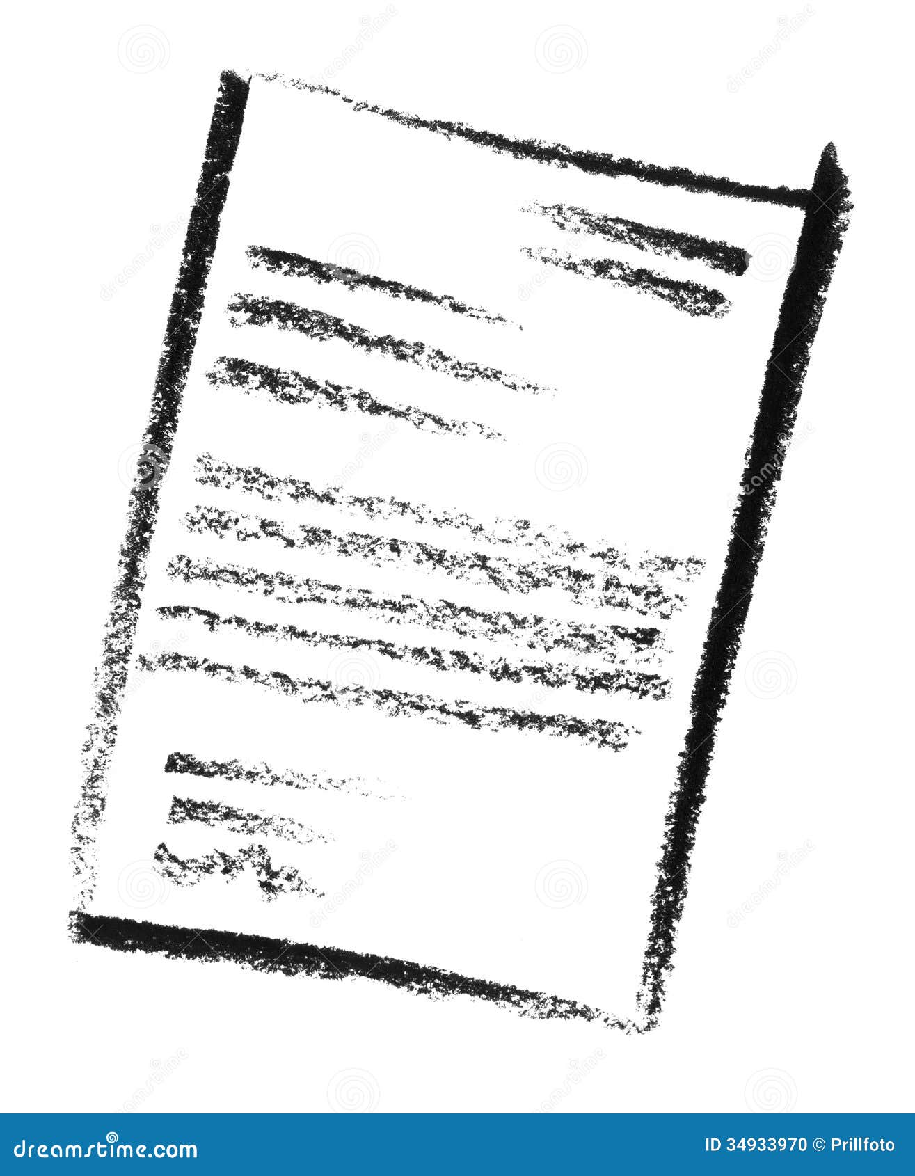 Sketched document stock illustration. Illustration of design - 34933970