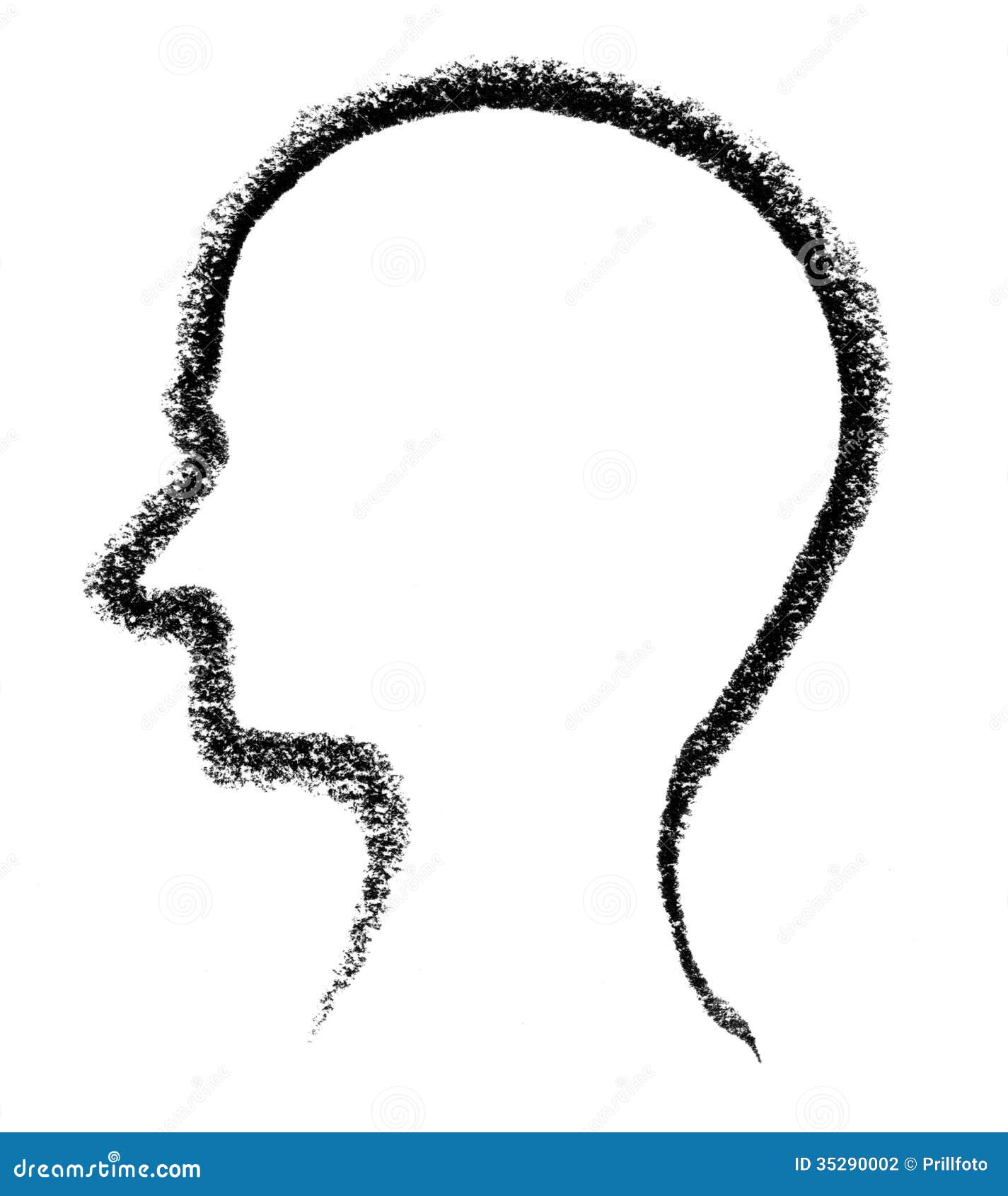 Sketched head stock illustration. Illustration of contour - 35290002