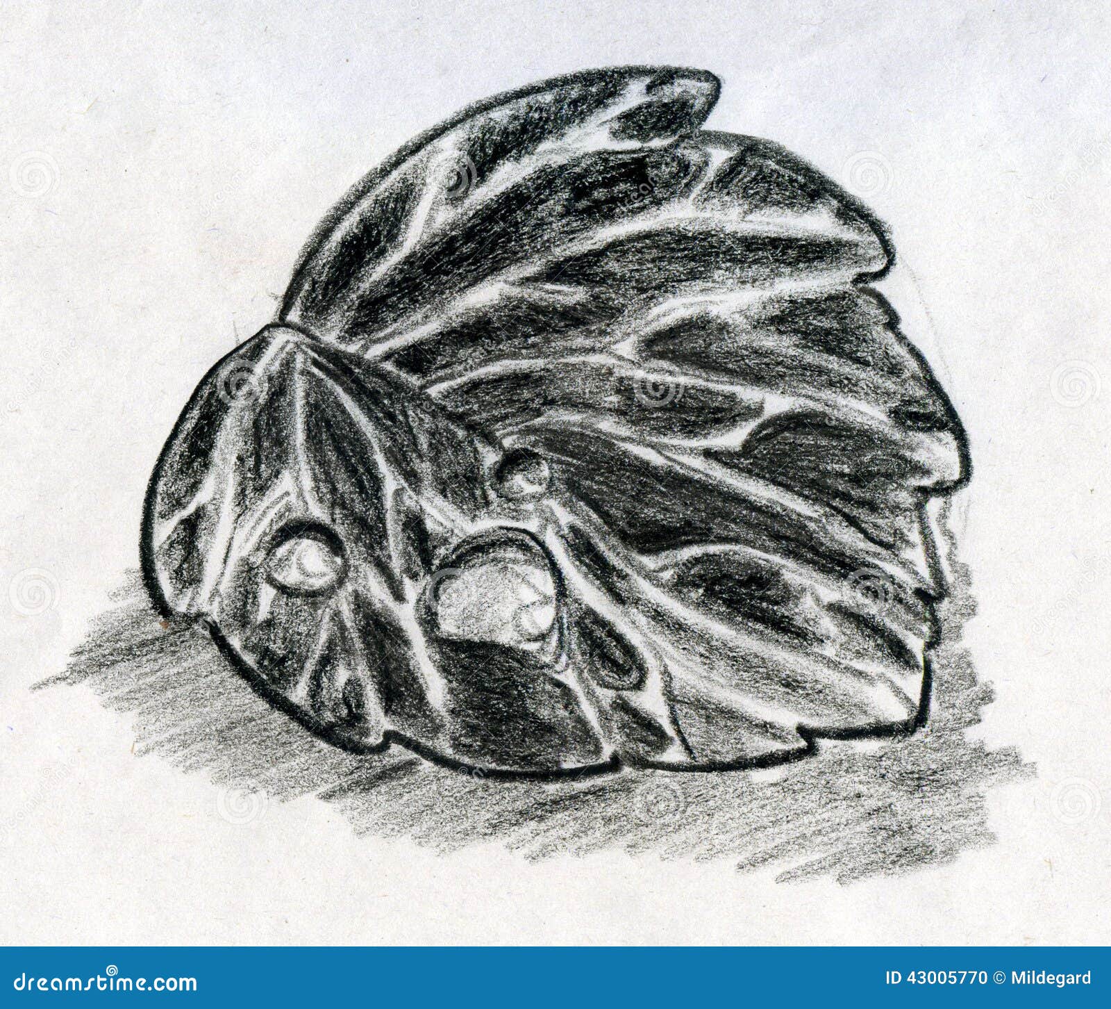 Sketched Leaf with Drops of Dew Stock Illustration - Illustration of ...