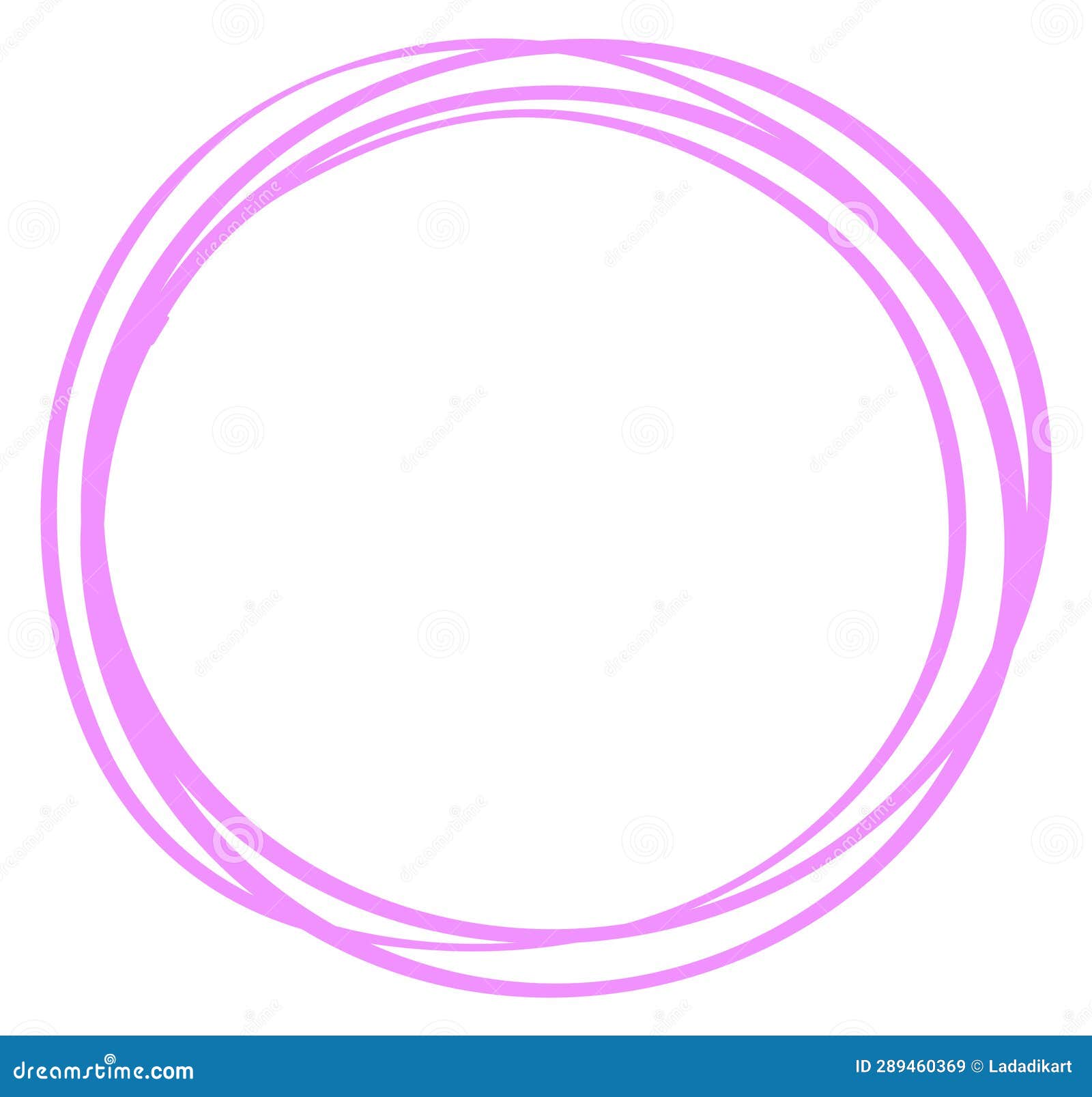 Sketched Line Circle. Hand Drawn Empty Ring Stock Illustration ...