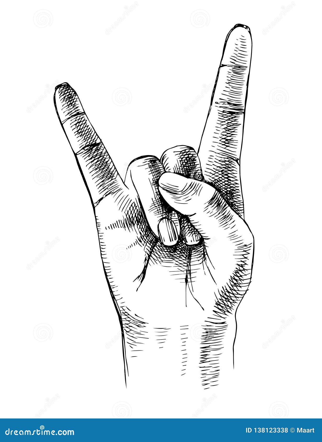 Sketched rock sign gesture stock vector. Illustration of icon - 138123338 Sketched rock sign gesture stock vector. Illustration of icon - 138123338
