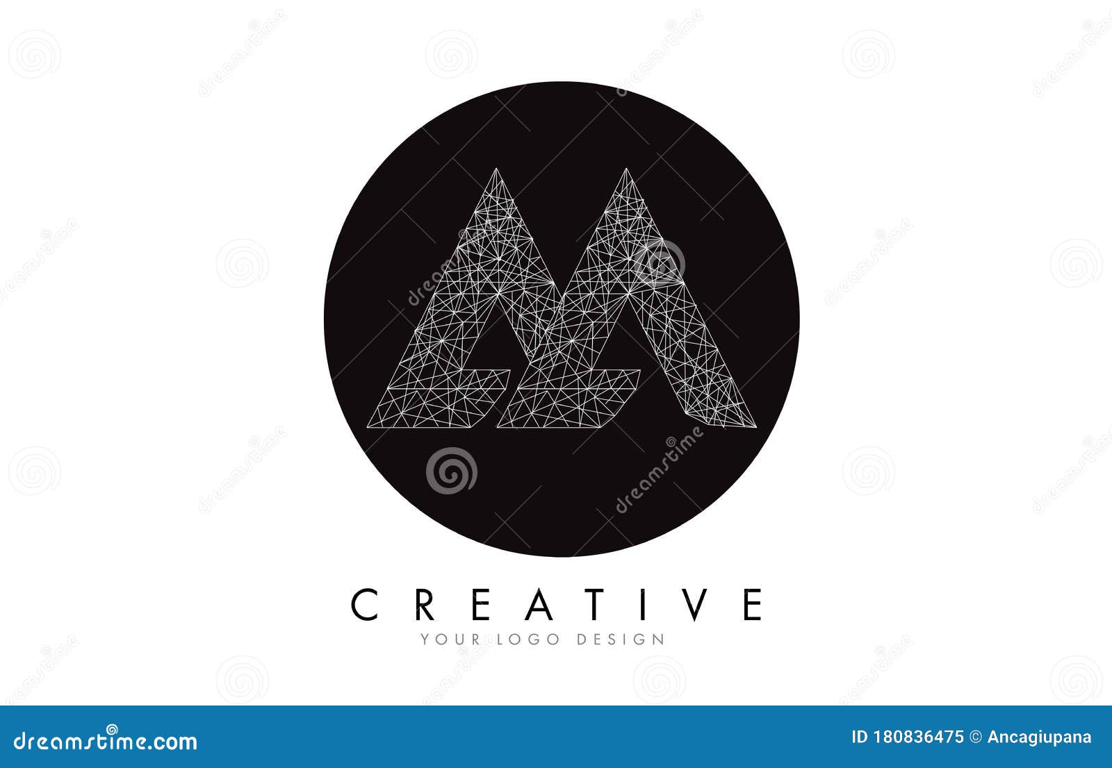 Sketched Stylized Letters AA a with Different White Lines Pattern ...