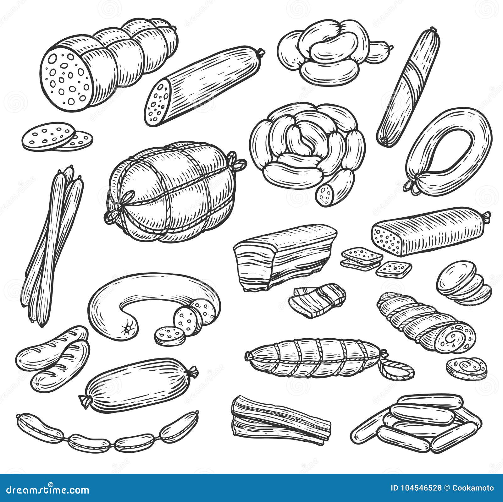 Meat Wurst Stock Illustrations – 3,839 Meat Wurst Stock Illustrations ...