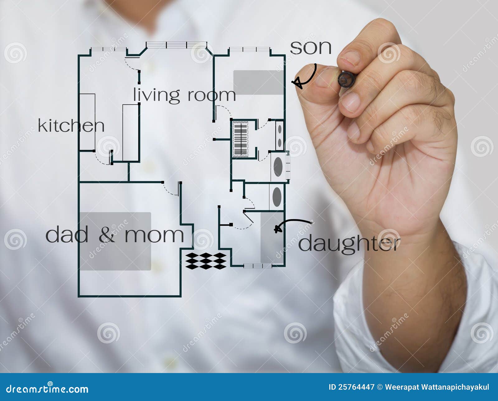 Sketching House Plan Royalty-Free Stock Photo | CartoonDealer.com #25764447