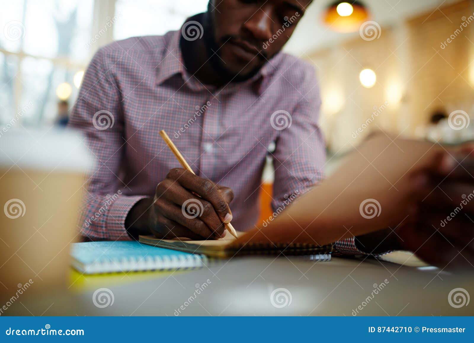 Sketching in notepad stock photo. Image of diary, human - 87442710