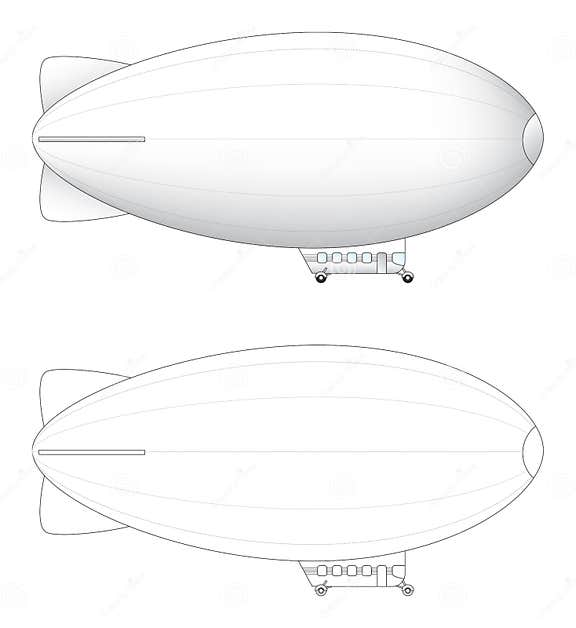 Sketchs of large blimp stock vector. Illustration of jumbo - 3718399