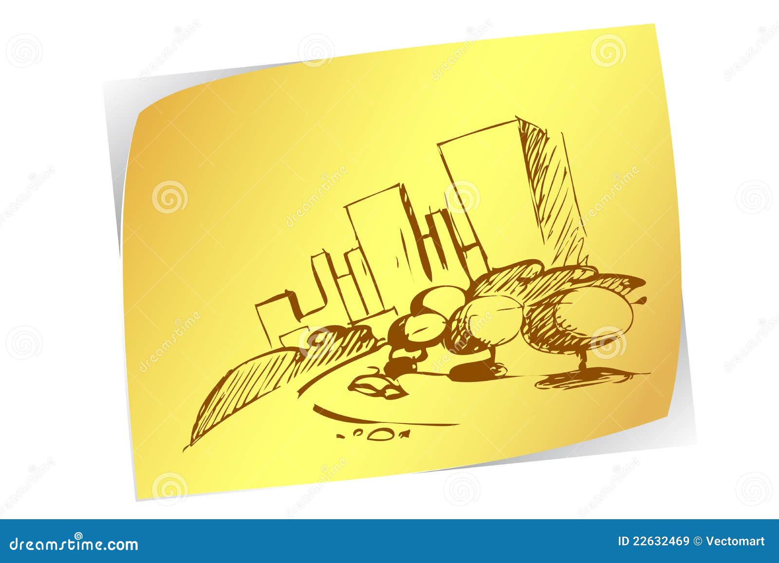 Sketchy Building stock illustration. Illustration of apartment - 22632469