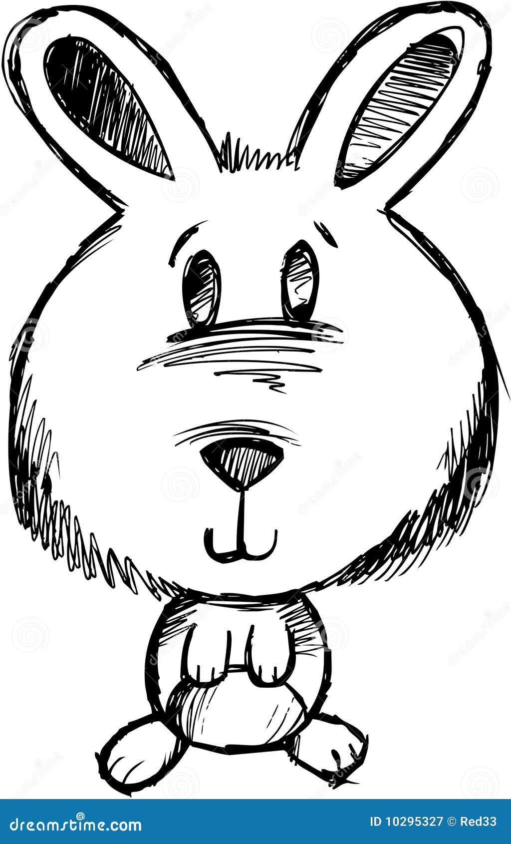 Sketchy Bunny Rabbit Vector Stock Vector - Illustration of easter ...