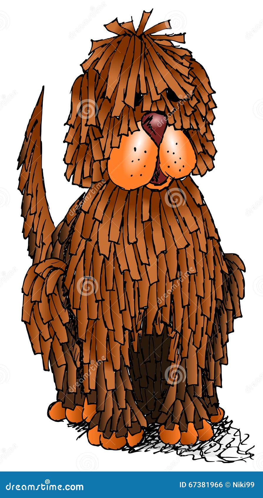 Sketchy cute dog stock illustration. Illustration of cute - 67381966