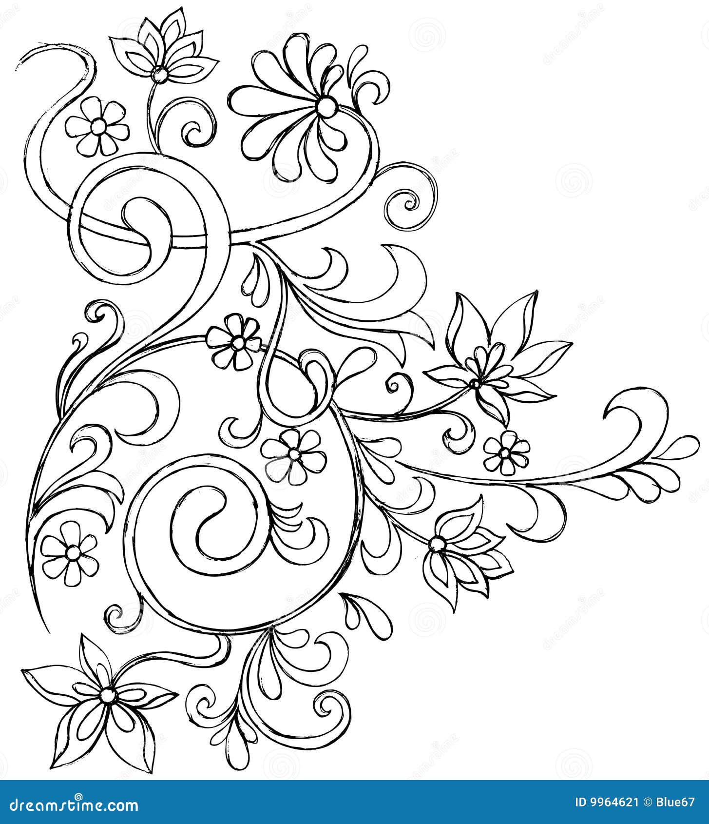 Sketchy Doodle Ornate Scroll Vector Stock Vector - Illustration of ...