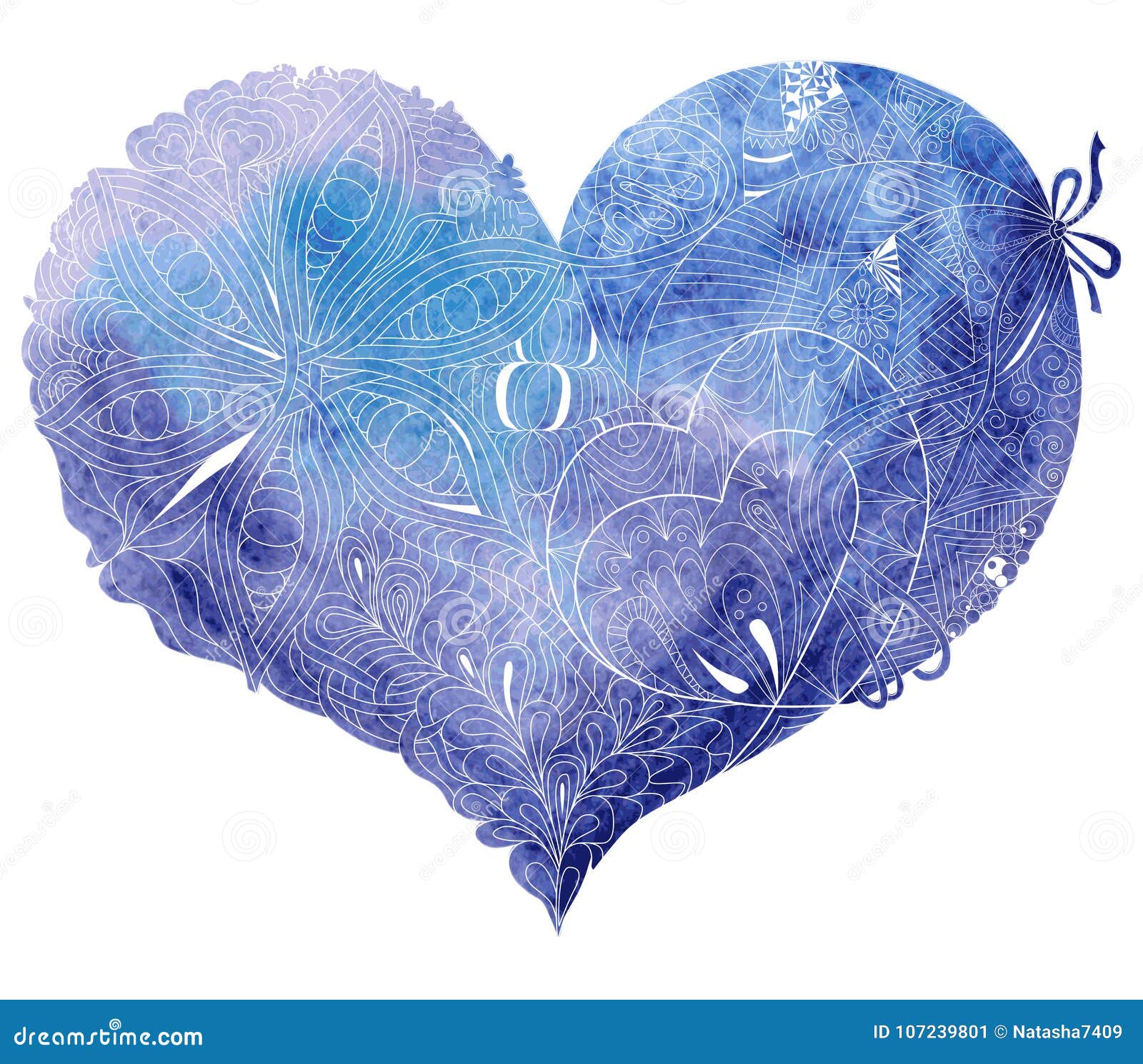 Sketchy Doodle Violet Heart Illustration Stock Vector - Illustration of ...