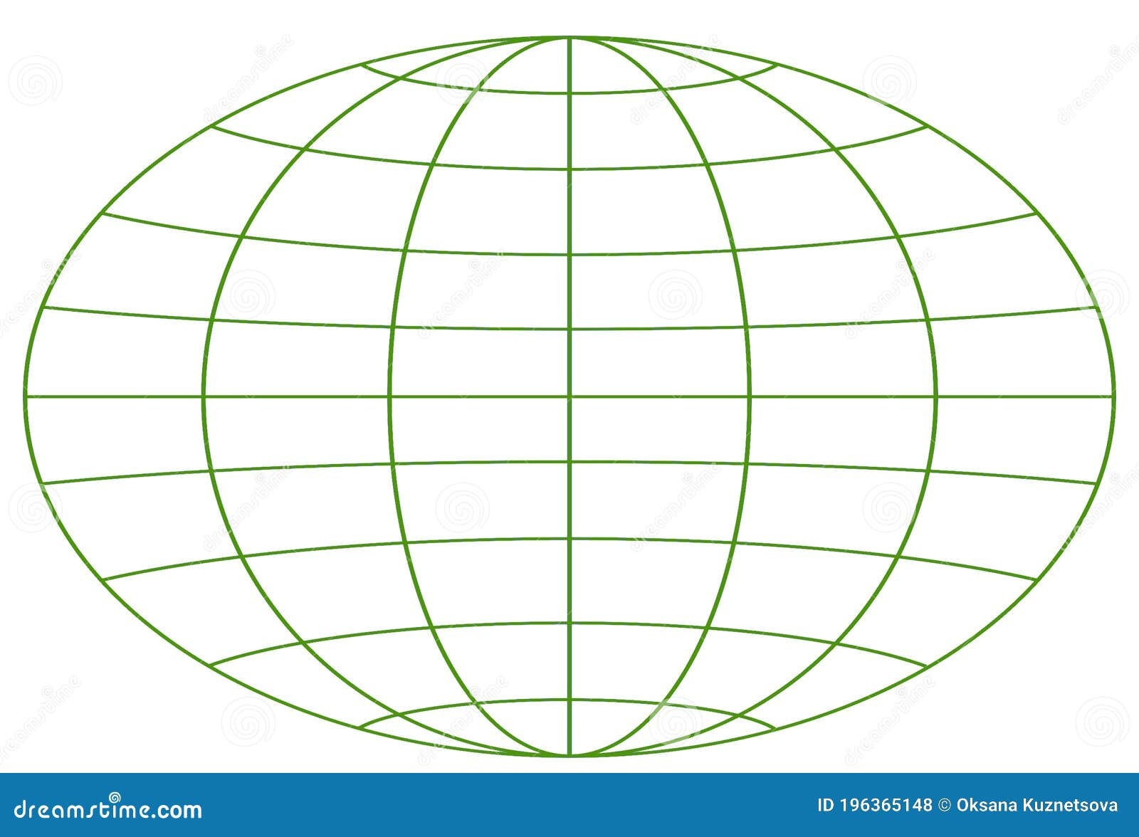 Sketchy Globe. Frame Made of Parallels and Meridians Stock Illustration ...