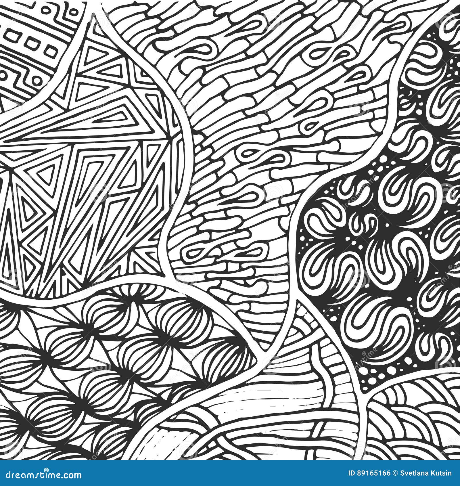 Sketchy Hand Drawn Doodles, Zen Tangle, Zen Art Patterns Stock ...