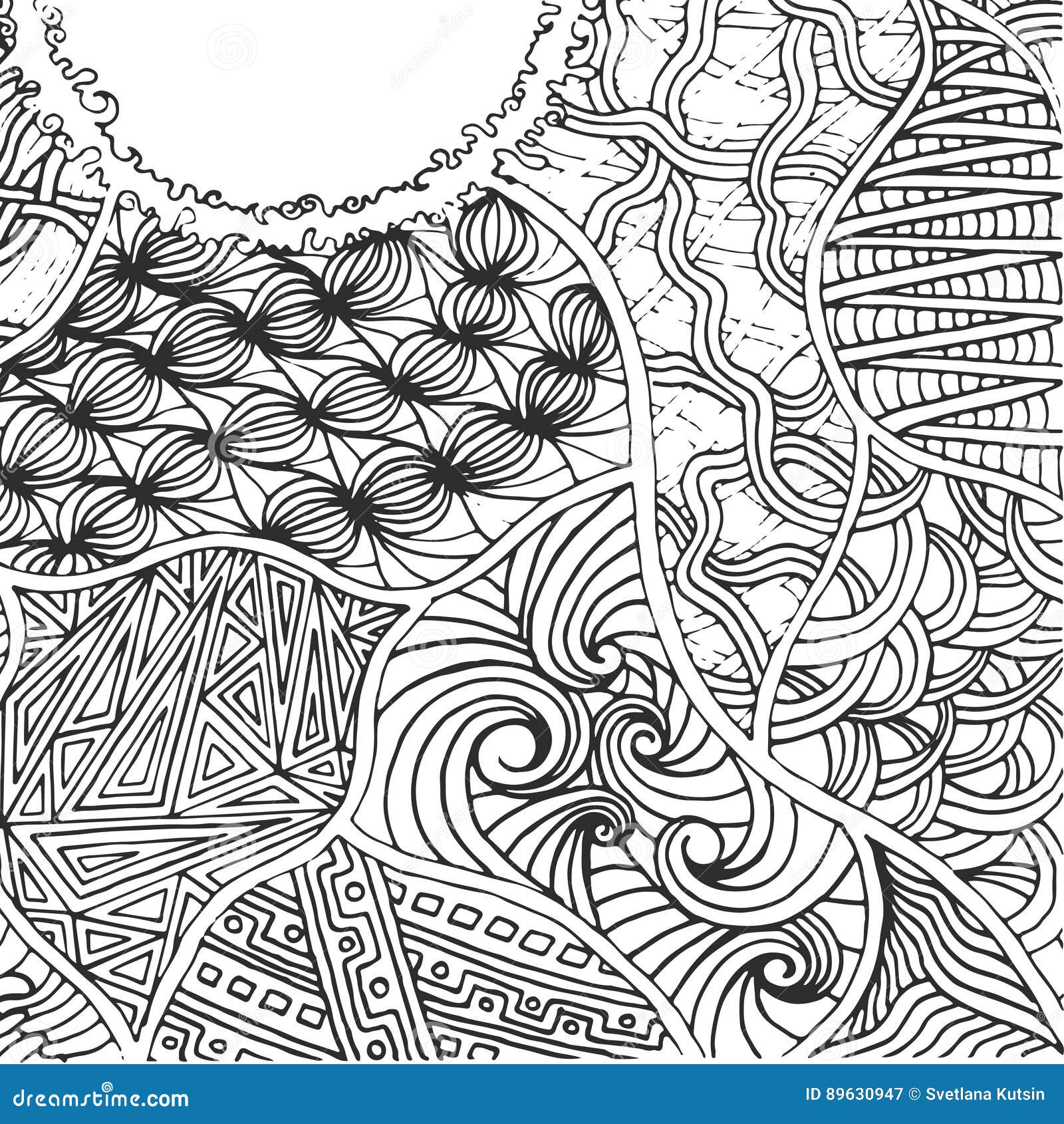 Sketchy Hand Drawn Doodles, Zen Tangle, Zen Art Patterns Stock ...