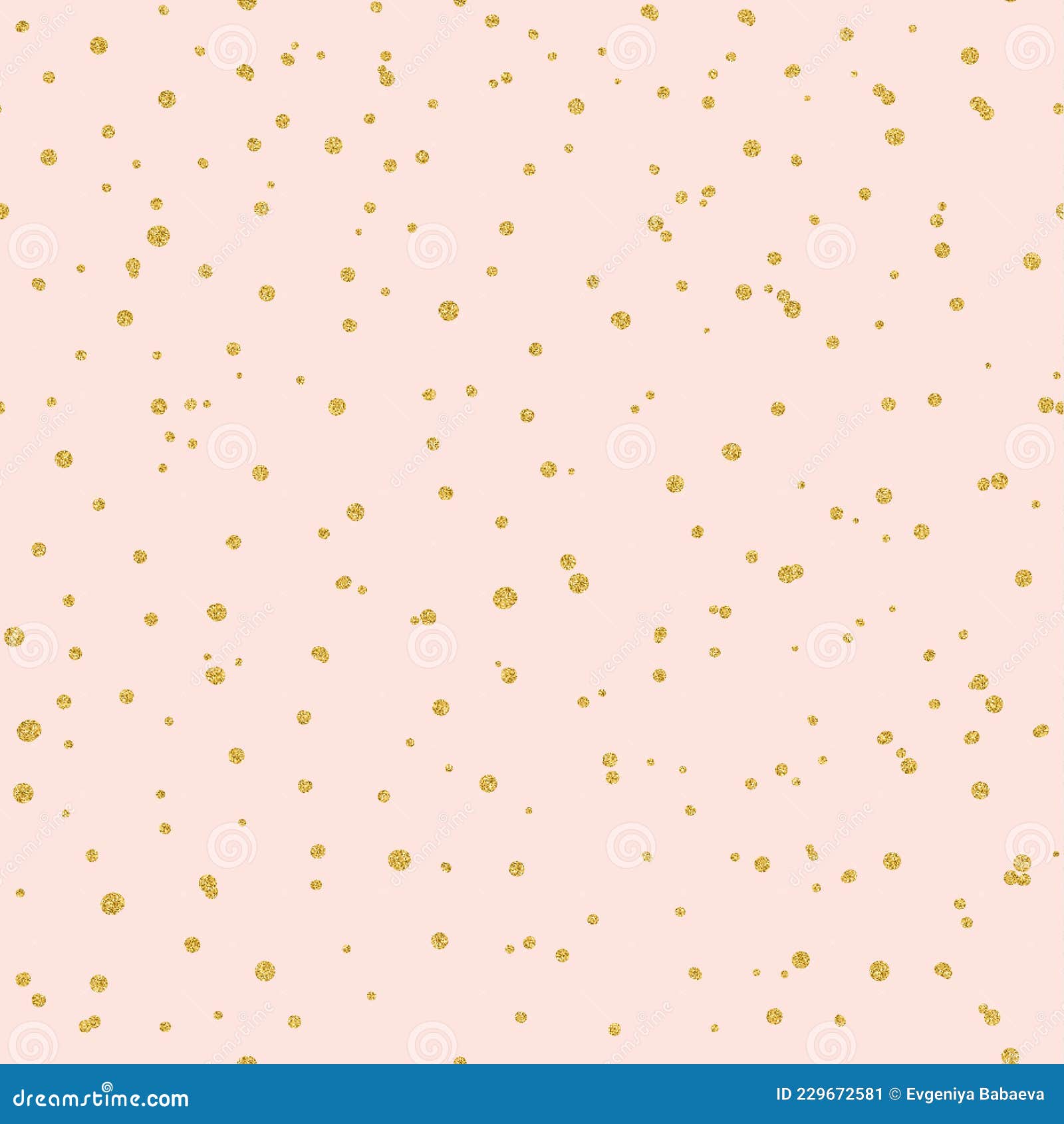 Sketchy Hand-drawn Points Vector Seamless Pattern, Made of Gold Glitter ...