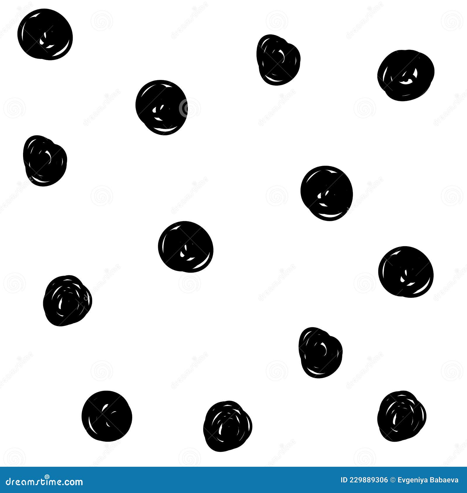 Sketchy Hand-drawn Points Vector Seamless Pattern. Stock Vector ...