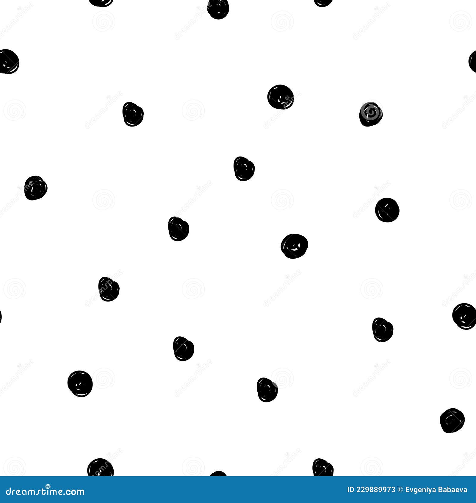 Sketchy Hand-drawn Points Vector Seamless Pattern. Stock Vector ...