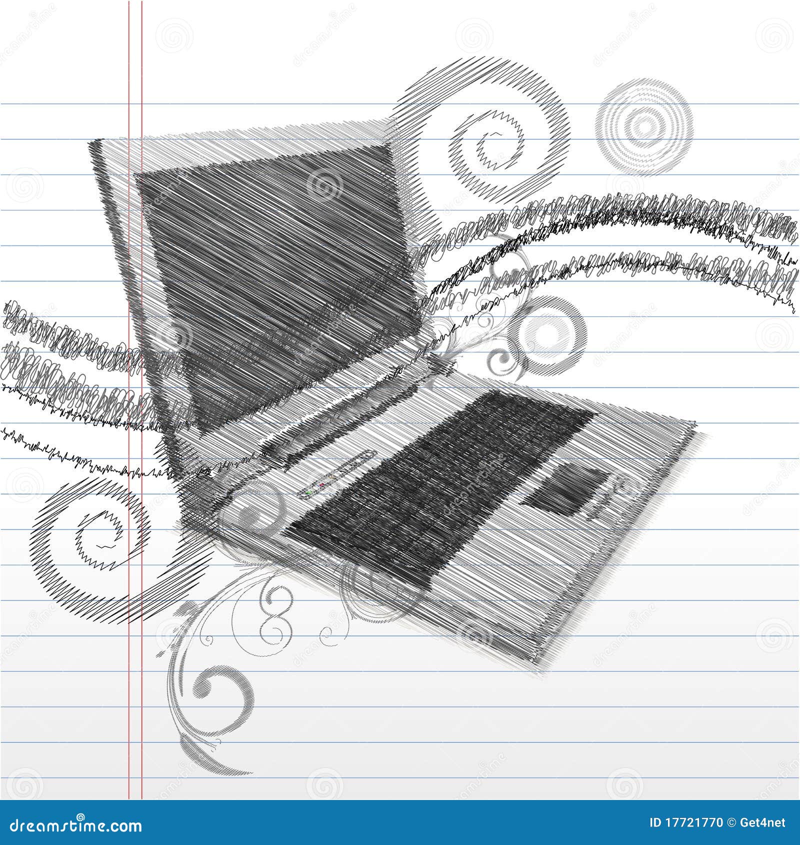Sketchy Laptop Picture. Image: 17721770