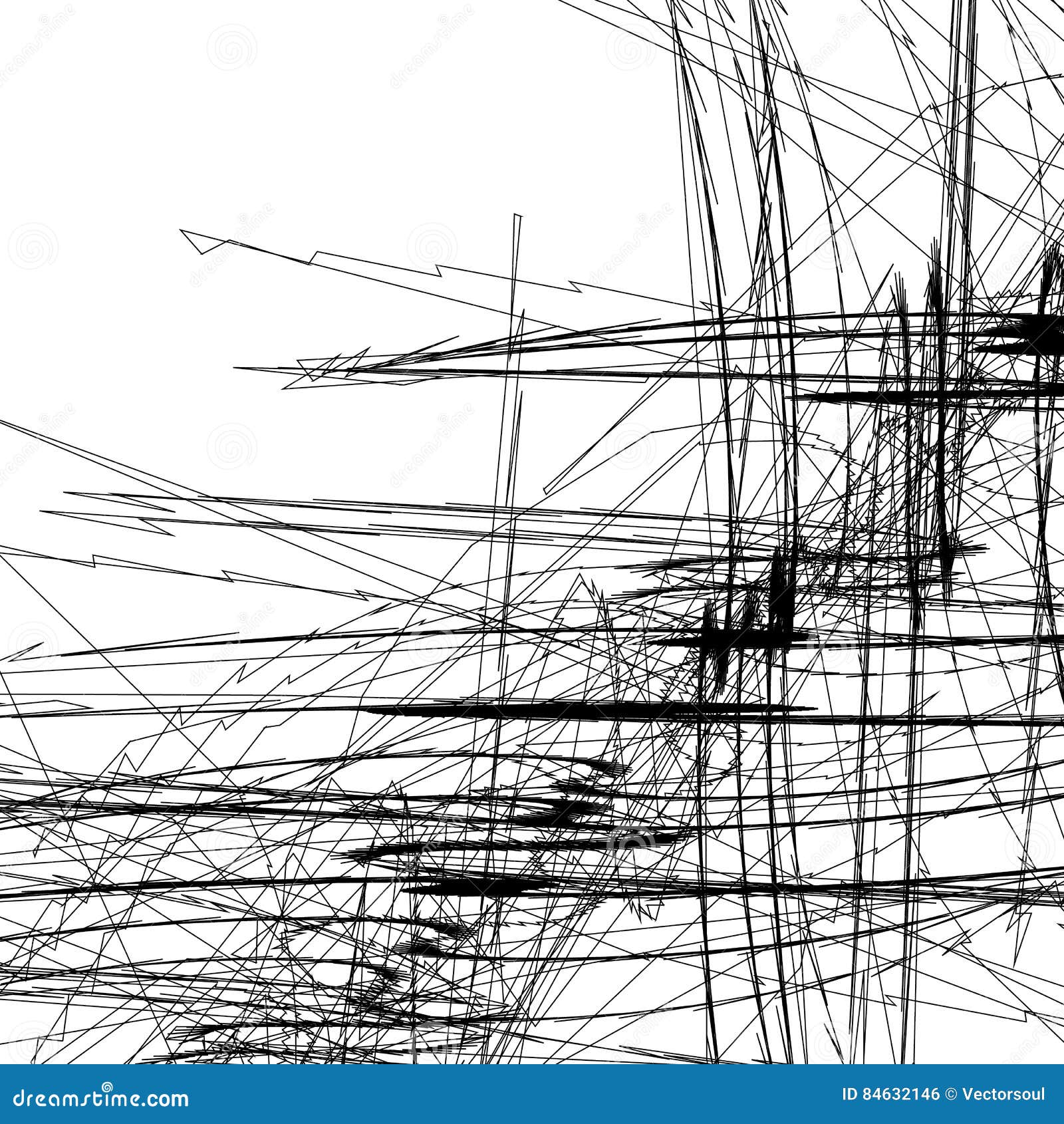 Sketchy Lines Art Image. Pattern with Random Scribble / Sketchy Stock ...