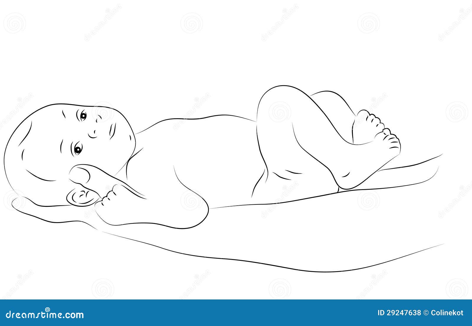 Sketchy newborn stock vector. Illustration of closeup - 29247638