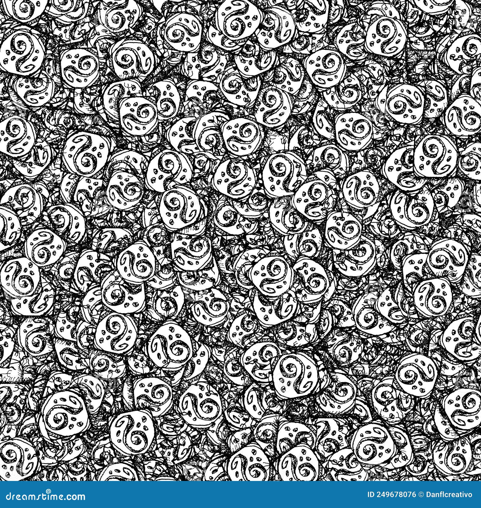 Sketchy Random Abstract Pattern Stock Illustration - Illustration of ...