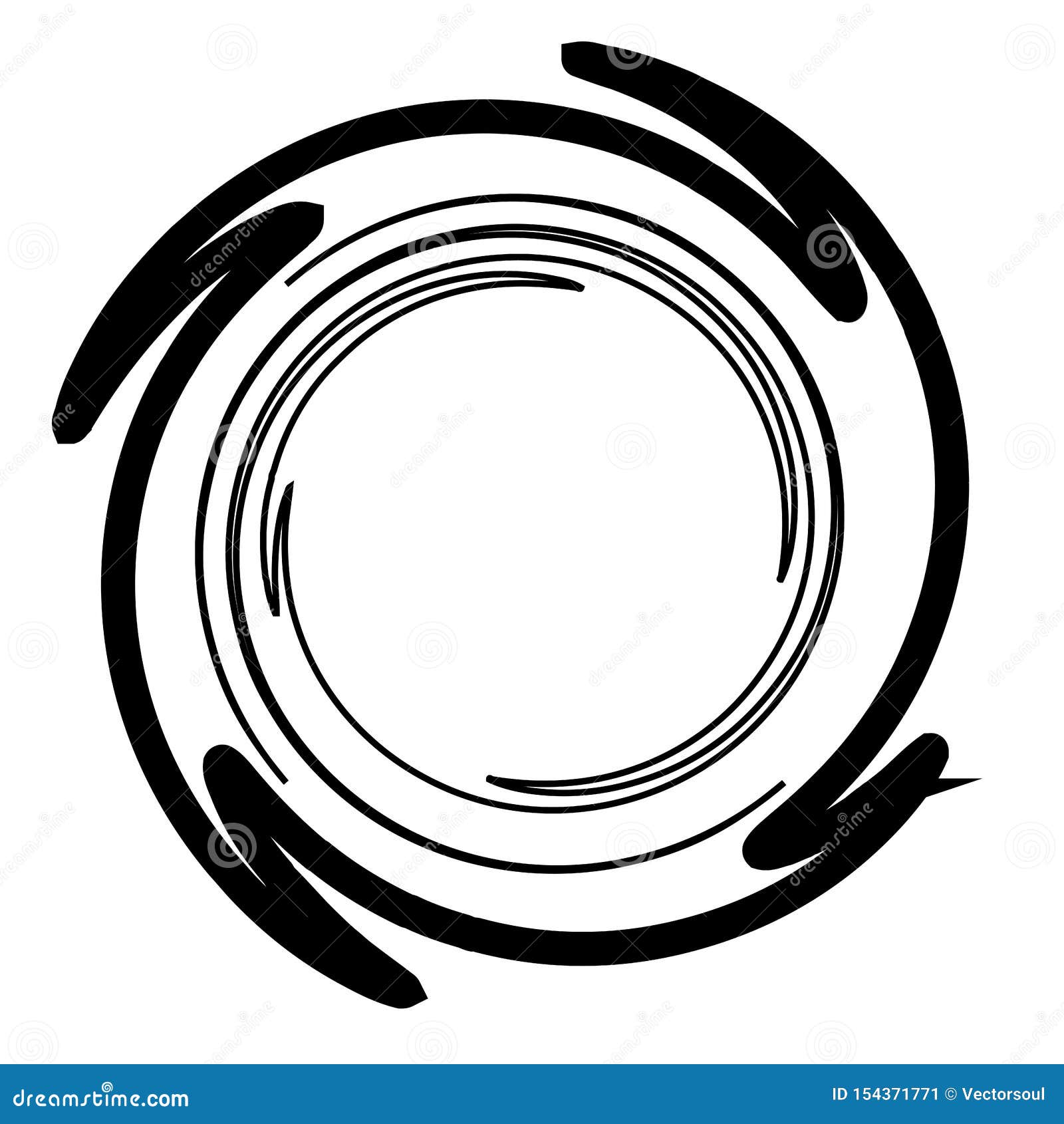 Sketchy / Sketch Circular Circles. Spirally, Swirly Effect on Circle ...