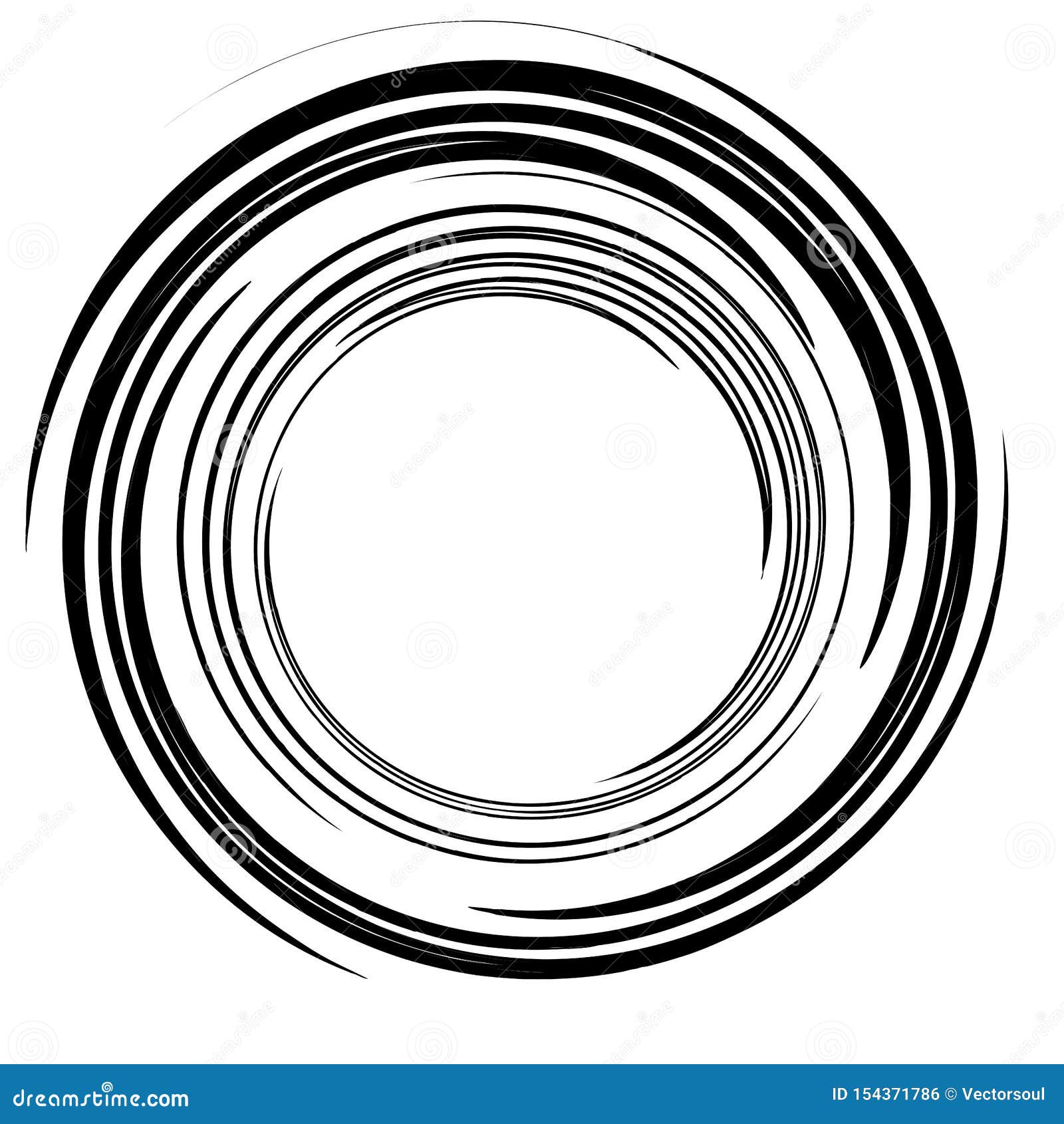Sketchy / Sketch Circular Circles. Spirally, Swirly Effect on Circle ...
