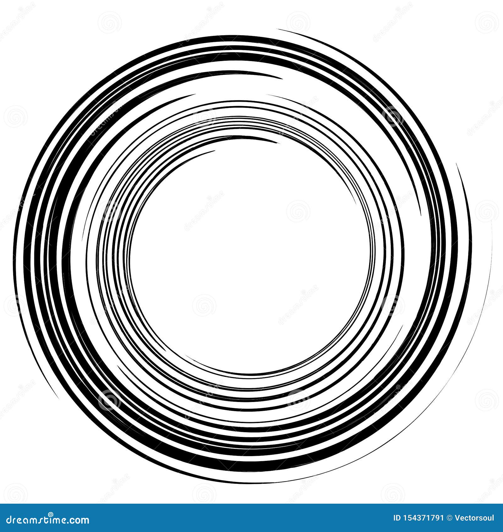 Sketchy / Sketch Circular Circles. Spirally, Swirly Effect on Circle ...