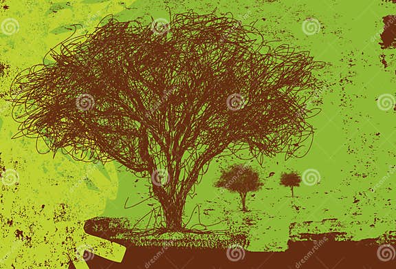 Sketchy trees stock vector. Illustration of sketchy, weathered - 60161585