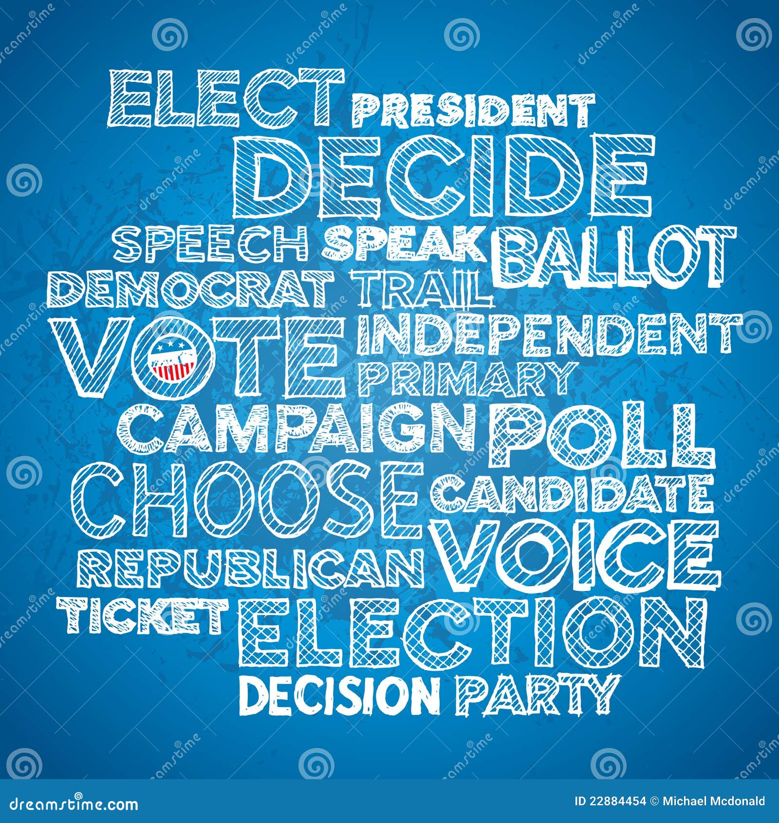 Sketchy vote text design stock vector. Illustration of patriot - 22884454