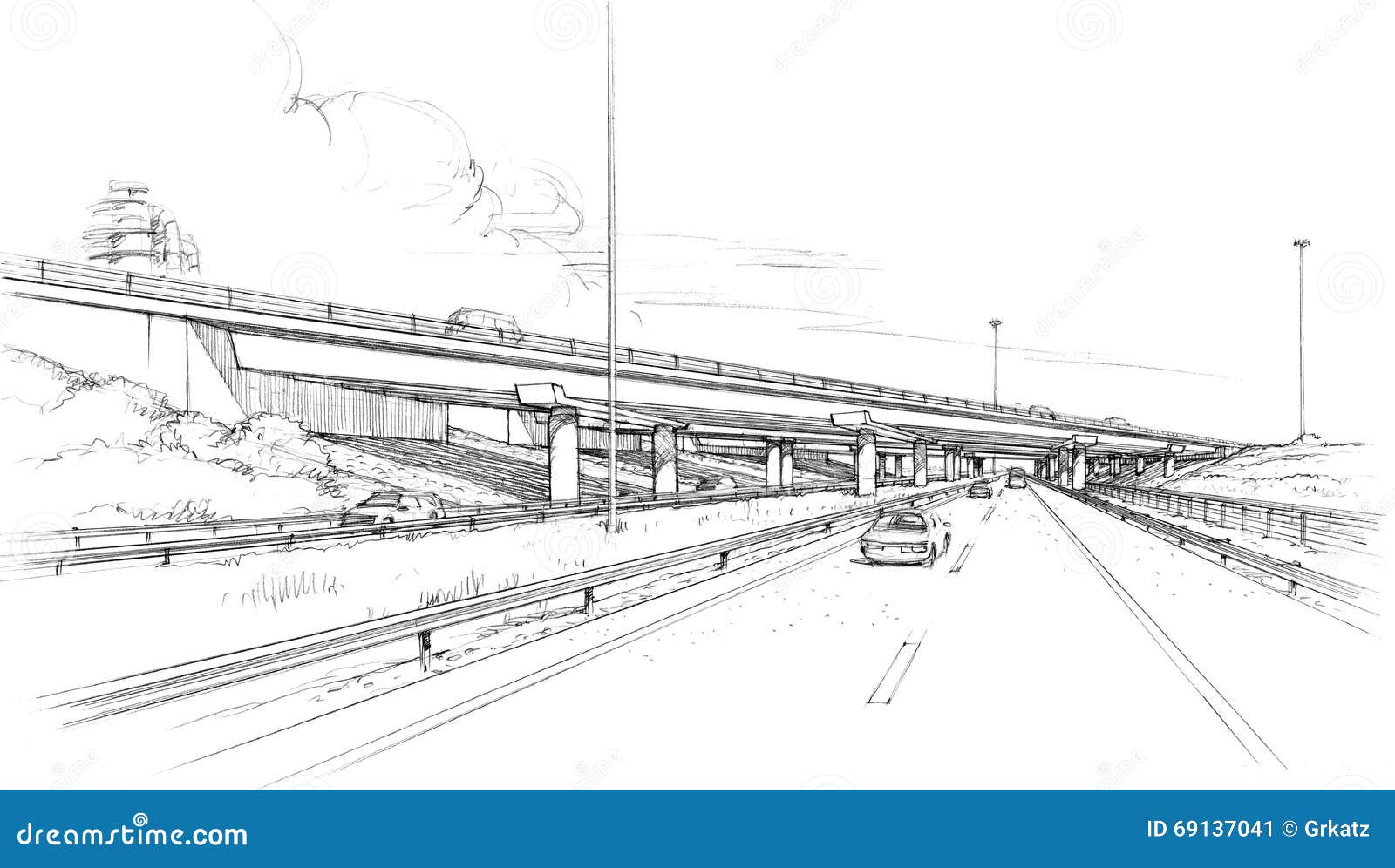 Skew bridge on the freeway stock image. Image of outdoors - 69137041