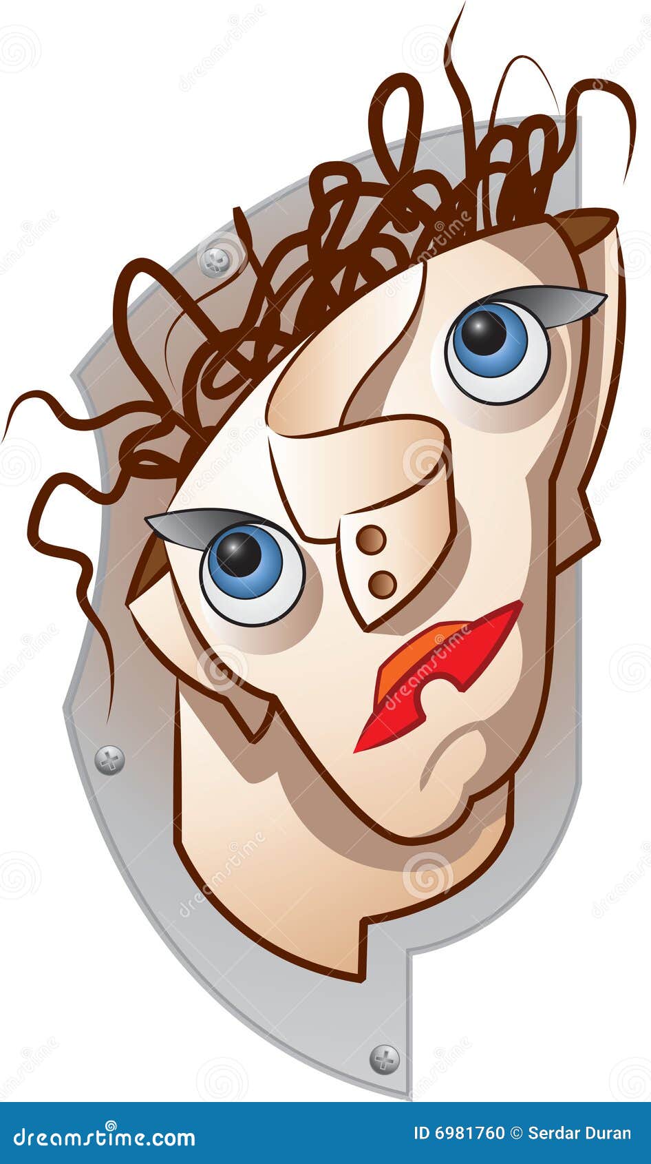 Skewed face stock vector. Illustration of human, abstract - 6981760