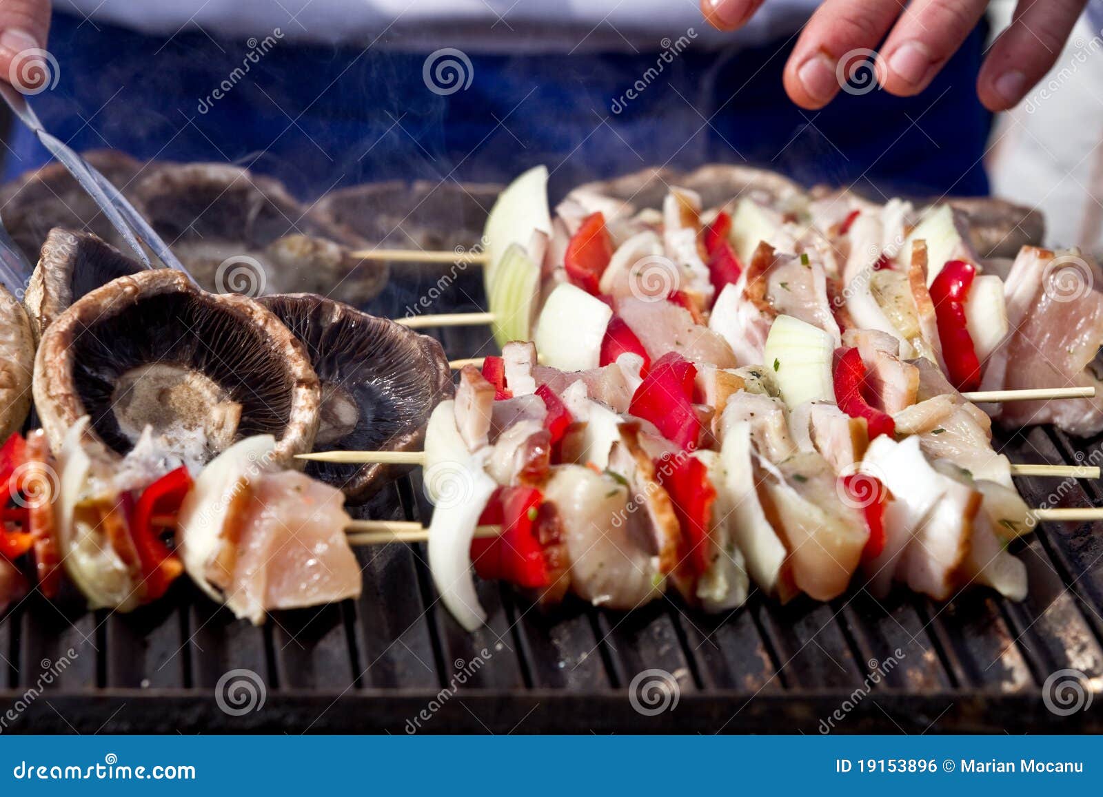 Skewer stock photo. Image of potatoes, fast, grilled - 19153896