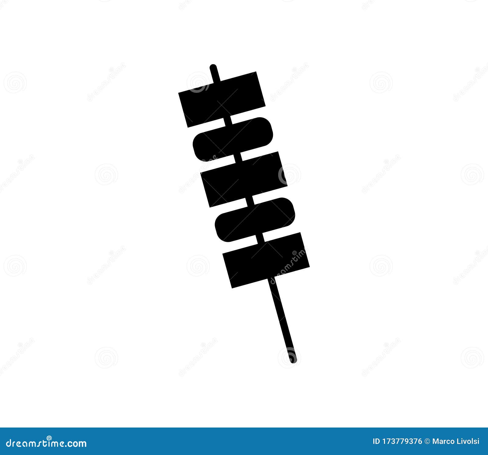 Skewer Icon Illustrated in Vector on a White Background Stock ...