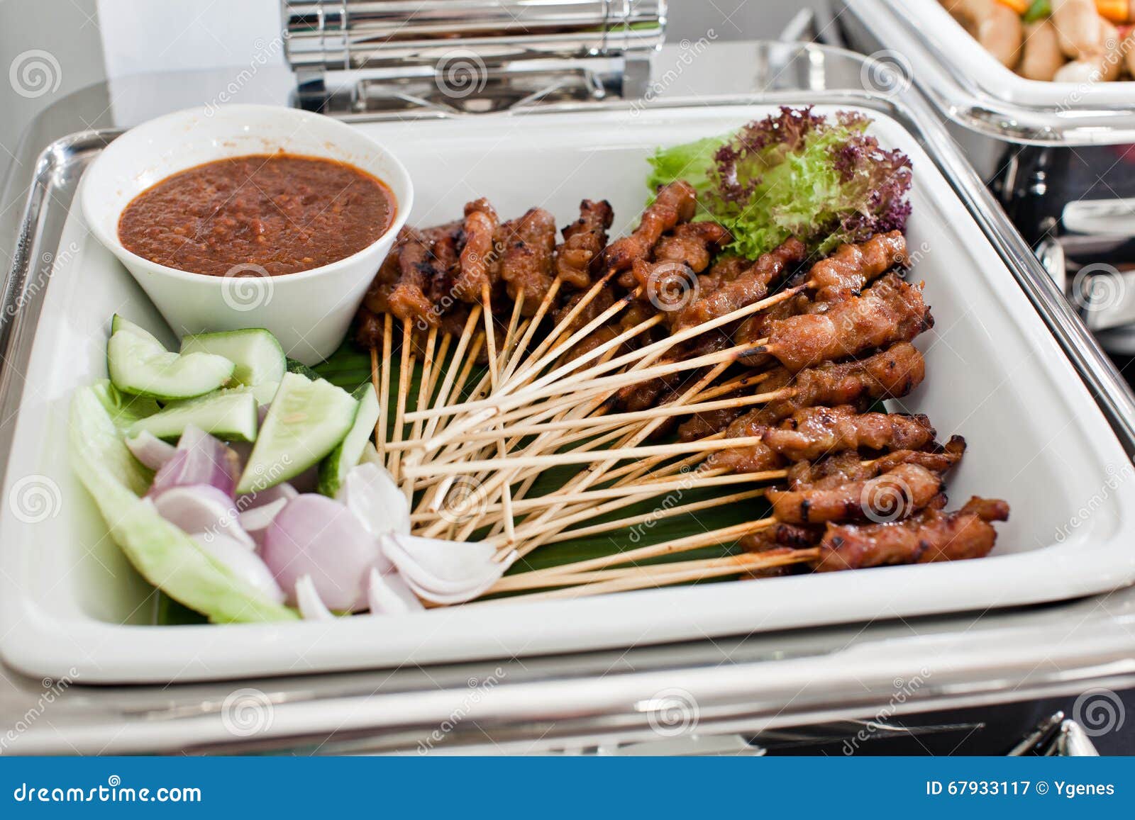 Skewered and Grilled Meat, Satay Stock Image - Image of asian, diet ...