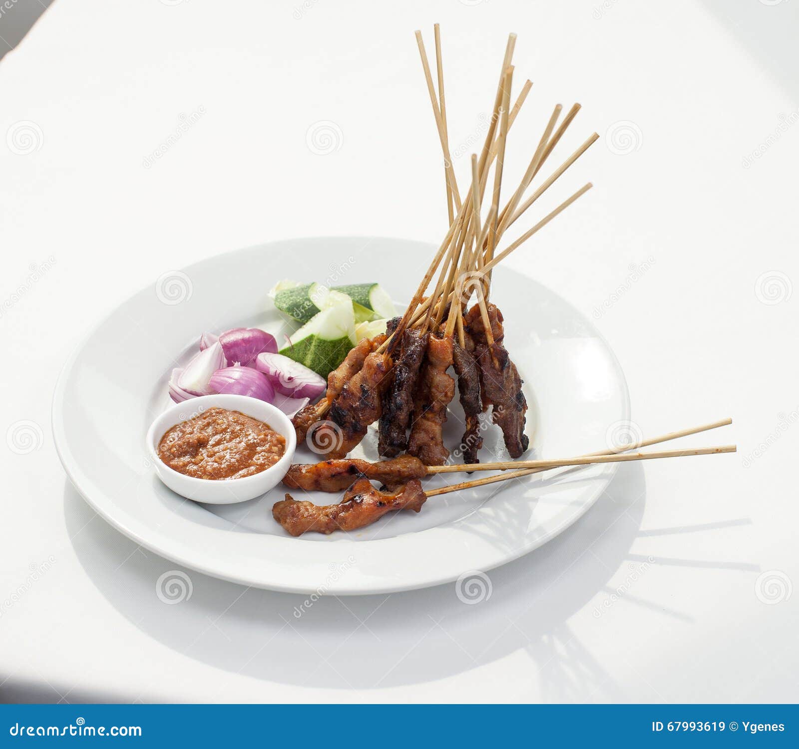 Skewered and Grilled Meat, Satay Stock Image - Image of asparagus ...