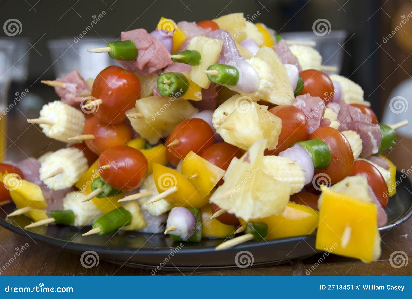 Skewers stock image. Image of barbecue, colors, juicy - 2718451