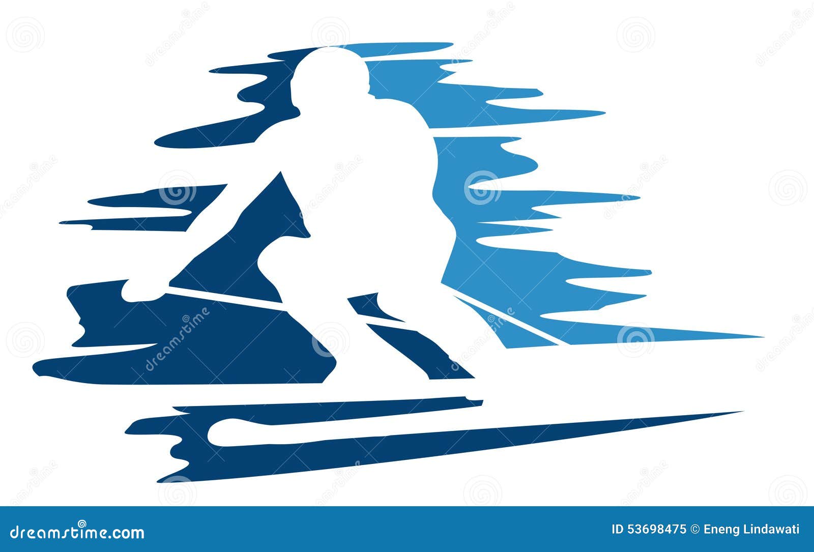 Ski abstract stock illustration. Illustration of icon - 53698475